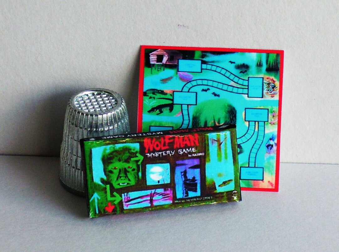 Wolf Man Mystery Game - Doll House Miniature - 1:12 Scale - Game Box ...