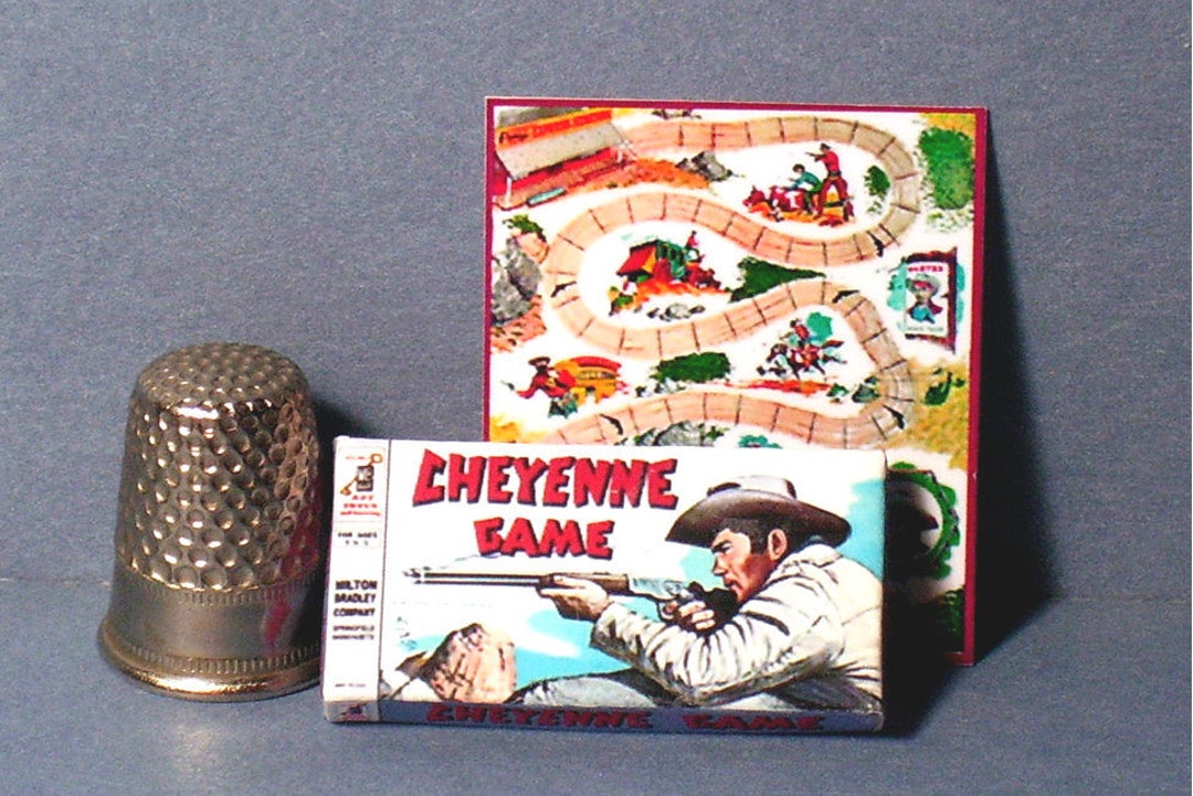 Cheyenne Game 1957 - Dollhouse Miniature 1:12 Scale - Game Box & Game ...