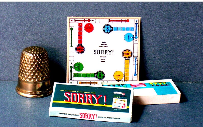 Sorry Game – Dollhouse Miniature - 1:12 Scale - 1950s Retro Dollhouse ...