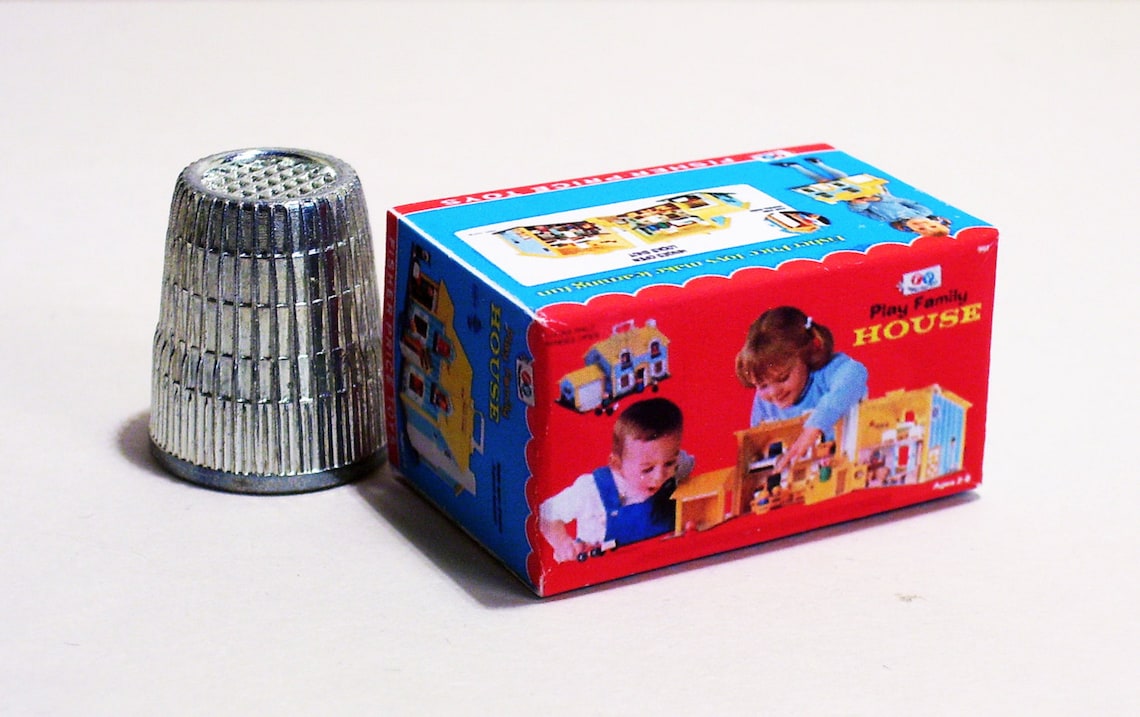 Fisher-price Play Family House Box - Dollhouse Miniature - 1:12 Scale ...