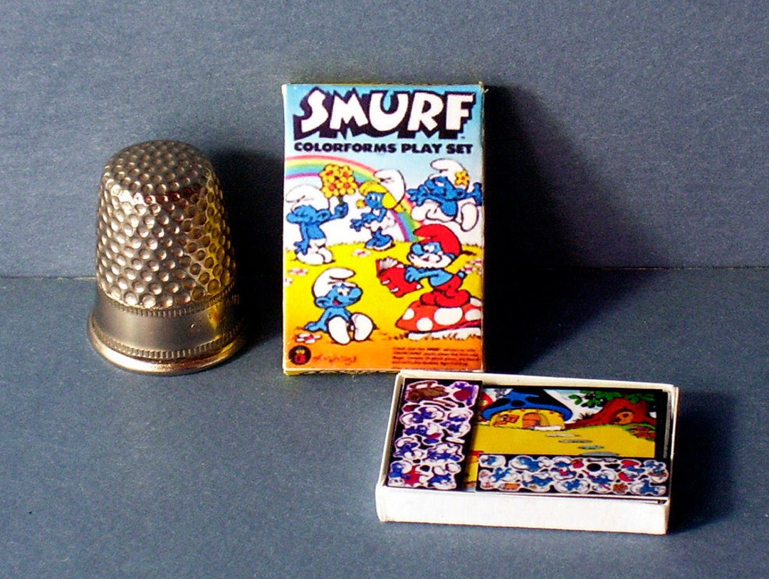Smurf Colorforms Play Set Box - Dollhouse Miniature 1:12 Scale ...