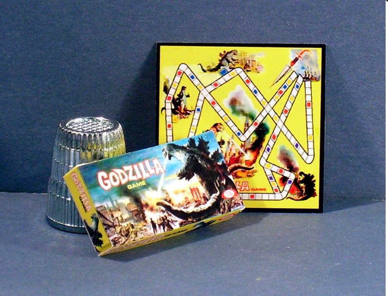 Godzilla Game Dollhouse Miniature 1:12 Scale Game Box | Etsy