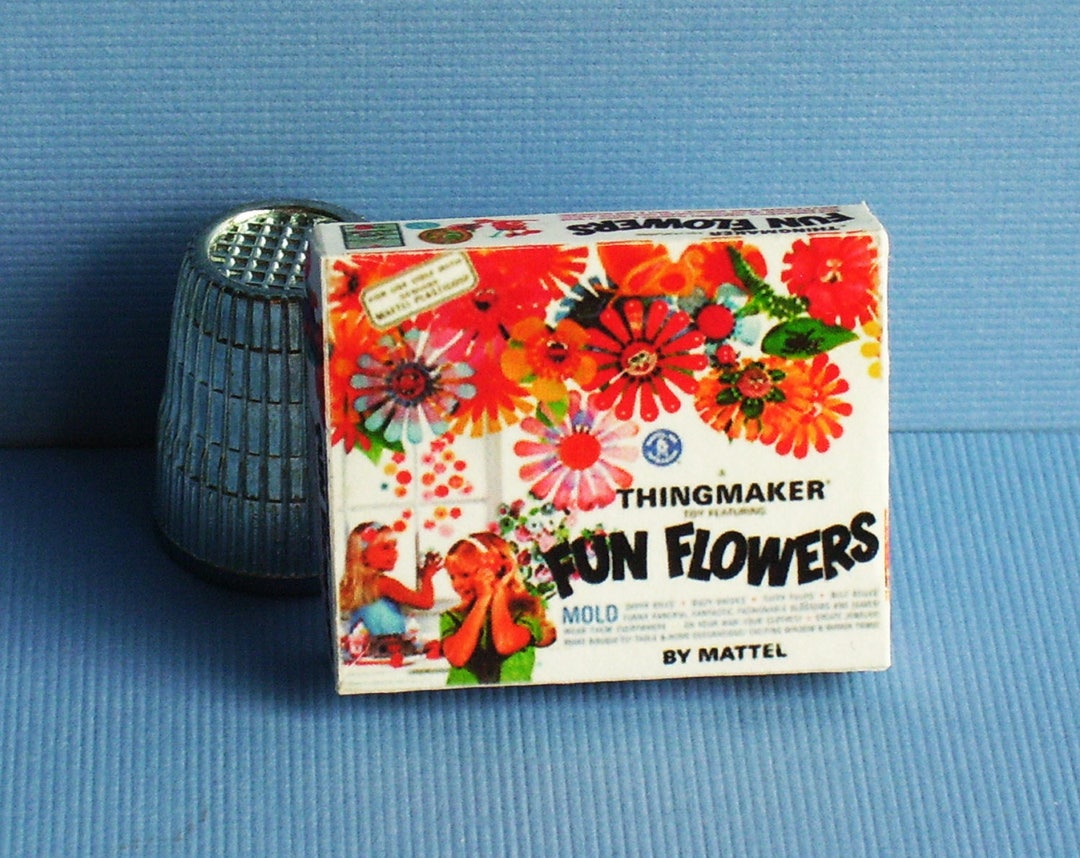 Fun Flowers Thingmaker Toy Box - Dollhouse Miniature - 1:12 Scale ...