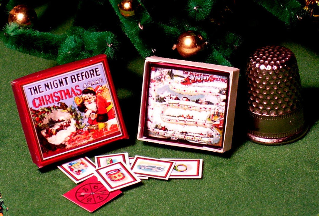 The Night Before Christmas Game 1896 - Dollhouse Miniature - 1:12 Scale ...