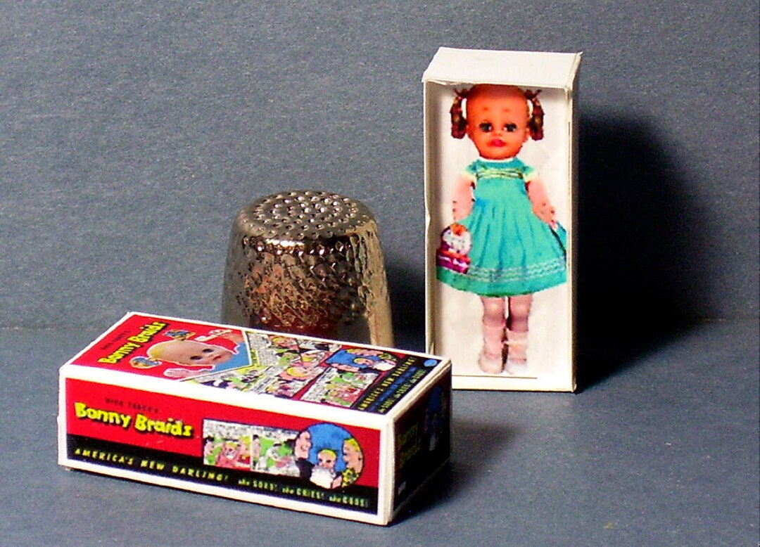 Bonny Braids Doll Box - Dollhouse Miniature 1:12 Scale Dollhouse ...