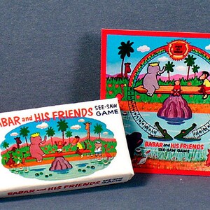 Babar Game and Book - Dollhouse Miniature 1:12 Scale - Game Box, Game ...