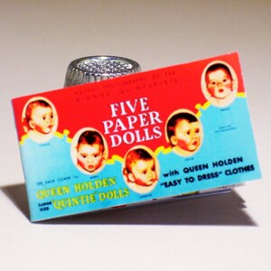 Dionne Quintuplets Paper Doll Book - Dollhouse Miniature - 1:12 Scale ...