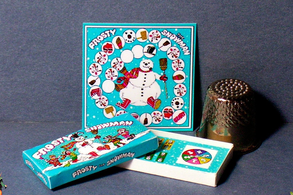 Frosty the Snowman Game - Dollhouse Miniature 1:12 Scale - Dollhouse ...