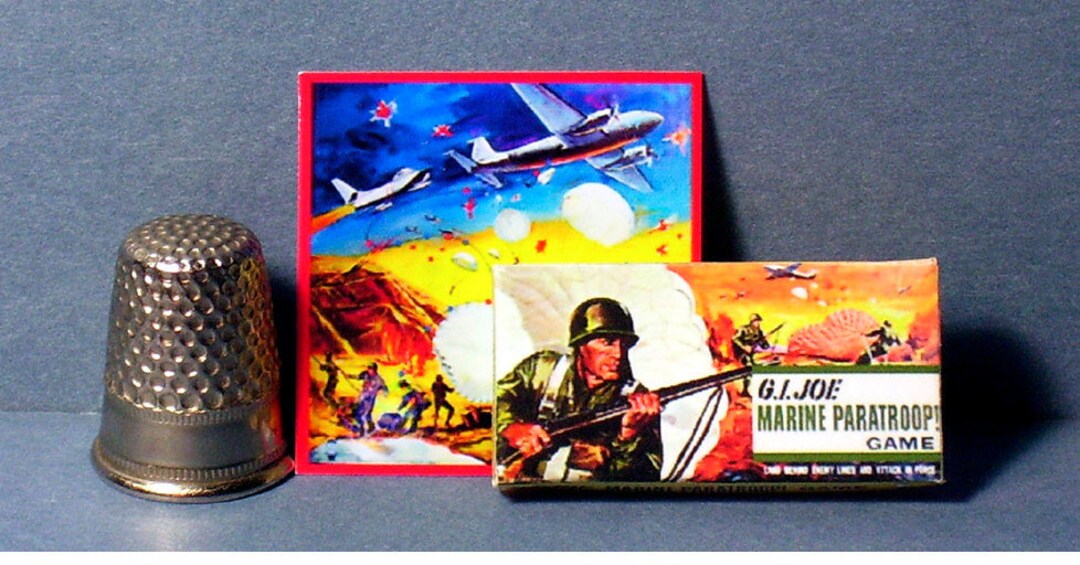 GI Joe Marine Paratroop Game - Dollhouse Miniature 1:12 Scale Game Box ...