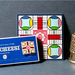 Parcheesi Game 1959 Dollhouse Miniature 1:12 Scale Dollhouse Accessory ...