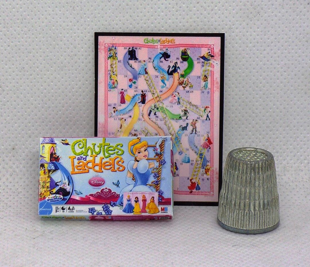 Disney Princess Chutes and Ladders Game - Dollhouse Miniature - 1:12 ...
