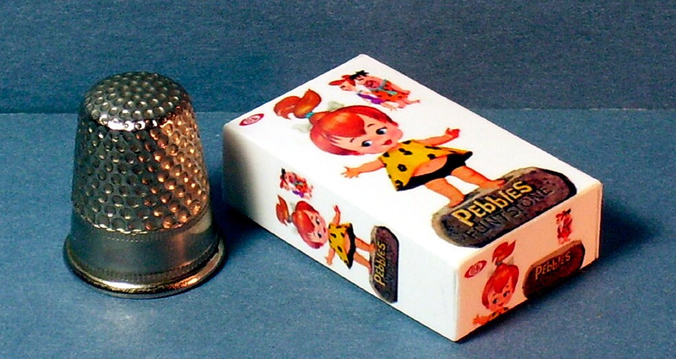 Pebbles Flintstone Doll Box - 1960s Dollhouse Miniature, 1:12 Scale ...
