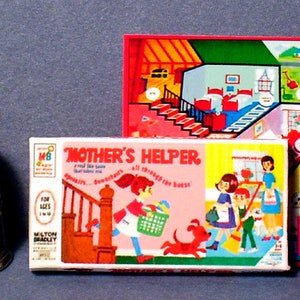 Mothers Helper Game 1960s - Dollhouse Miniature - 1:12 Scale - Game Box ...