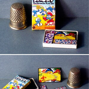 Smurf Colorforms Play Set Box - Dollhouse Miniature - 1:12 Scale - Etsy