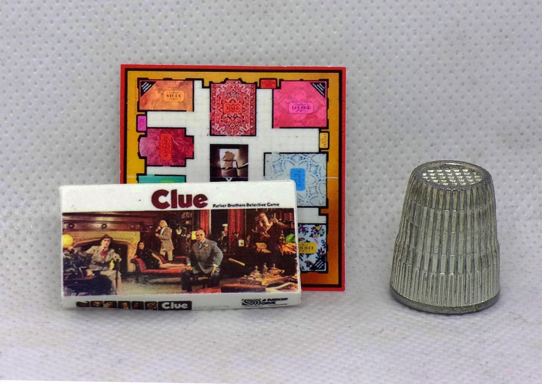 Clue Game - Dollhouse Miniature 1:12 Scale - Dollhouse Accessory Game ...