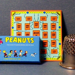 Peanuts Game 1959 - Dollhouse Miniature - 1:12 Scale - Game Box and ...