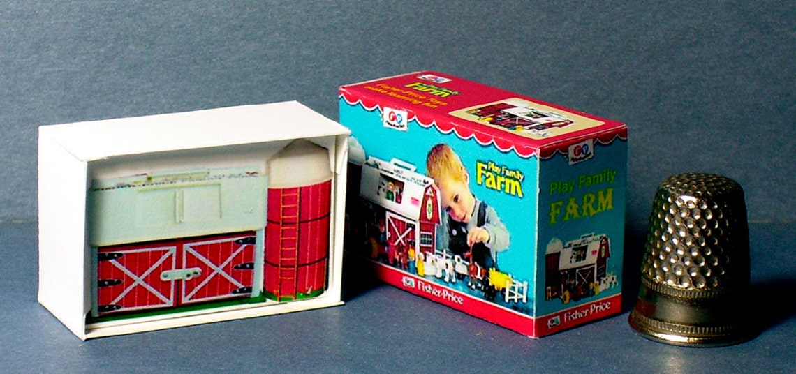 Fisher-price Play Family Farm Box - Dollhouse Miniature - 1:12 Scale ...