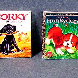 Dogs and Puppies - 6 Little Golden Books - Dollhouse Miniature 1:12 ...