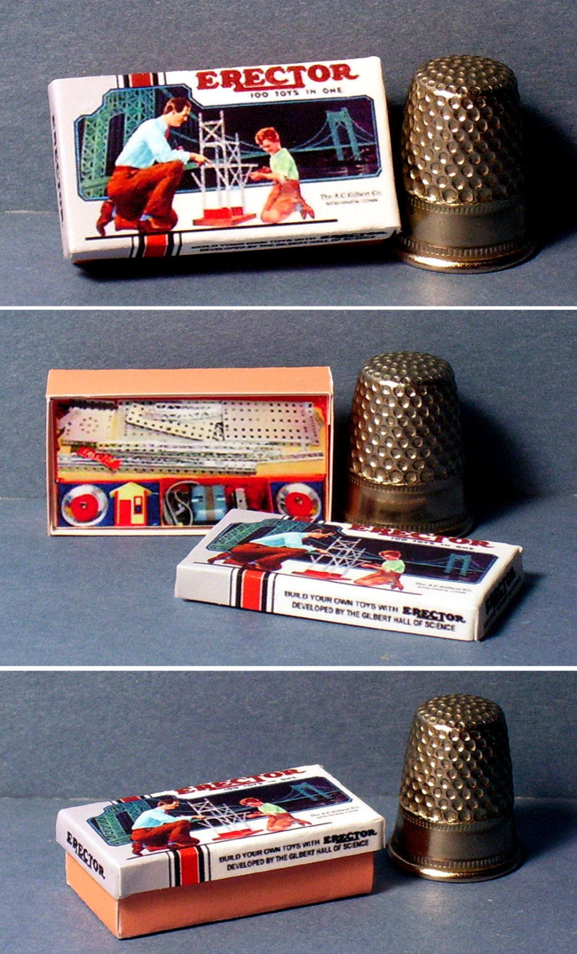 Gilbert Erector Set Box 1950s Dollhouse Miniature 1:12 - Etsy
