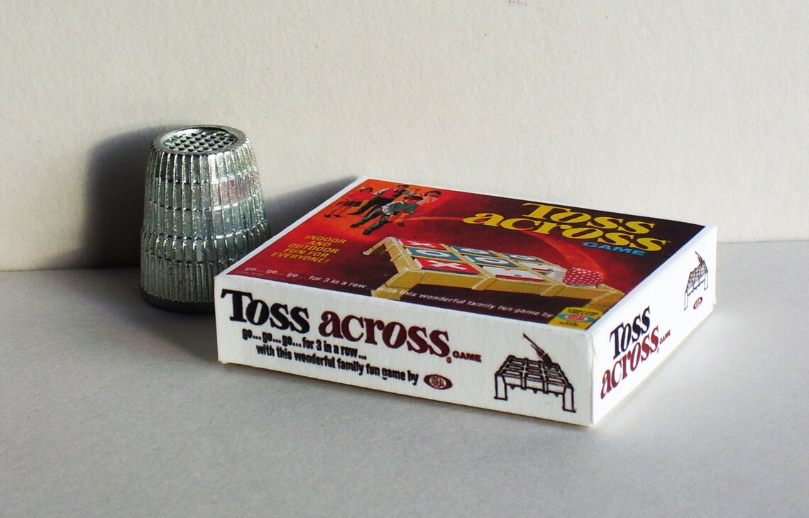 Toss Across Game Box Doll House Miniature 1:12 Scale | Etsy