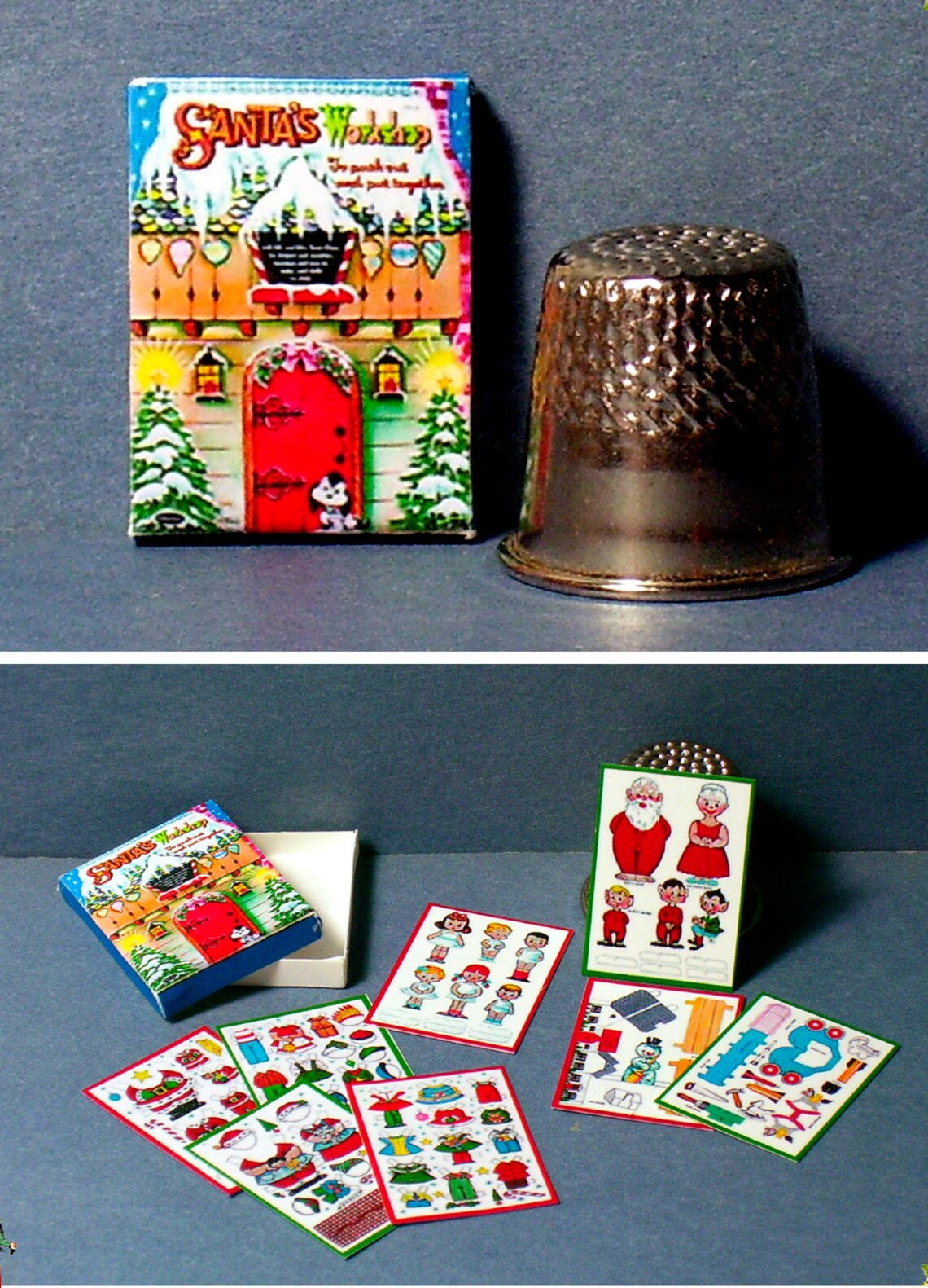 Santas Workshop Cutouts and Paper Dolls Doll House Miniature - Etsy