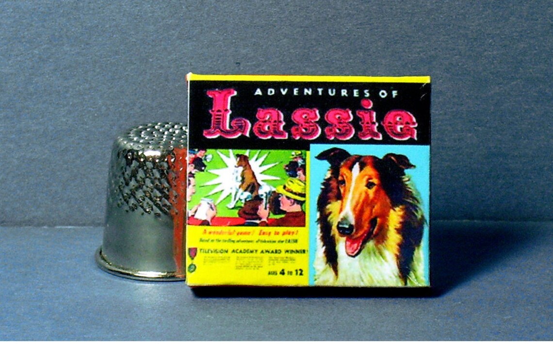 Lassie Game and Glossy Photo Dollhouse Miniature 1:12 Scale - Etsy