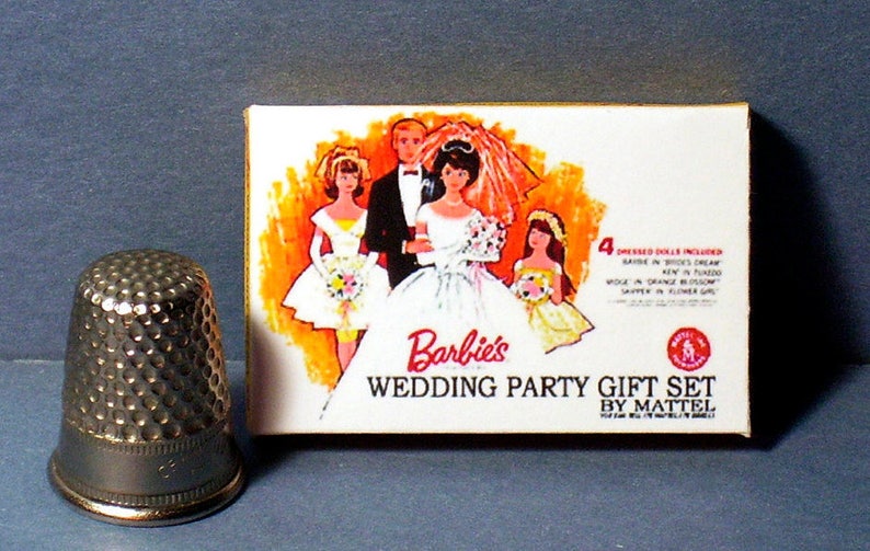 Barbie Wedding Party T Set Box Dollhouse Miniature 112 Etsy
