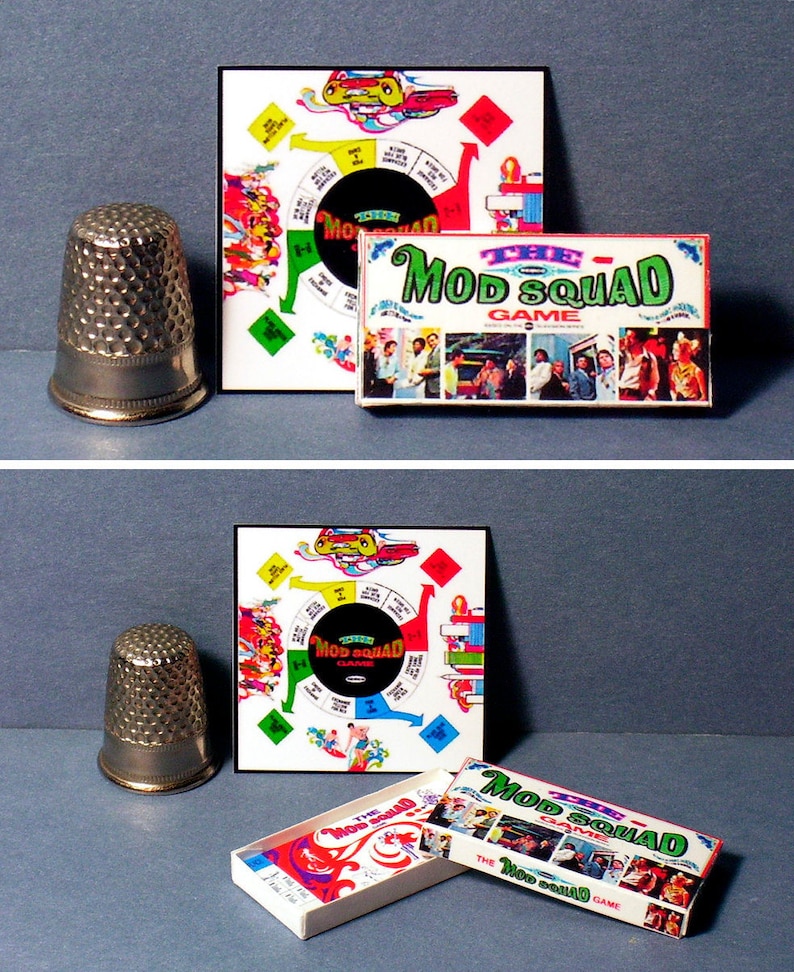 Mod Squad Game 1968 Dollhouse Miniature 1:12 Scale | Etsy