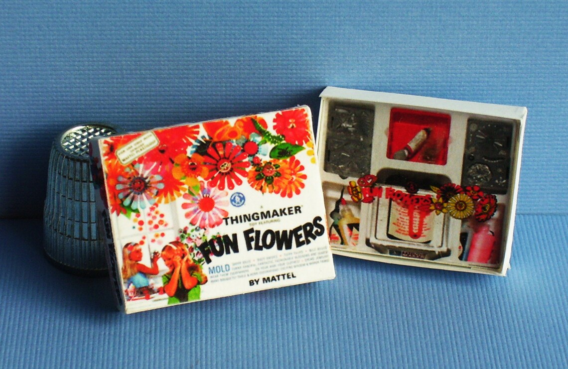 Fun Flowers Thingmaker Toy Box Dollhouse Miniature 1:12 - Etsy