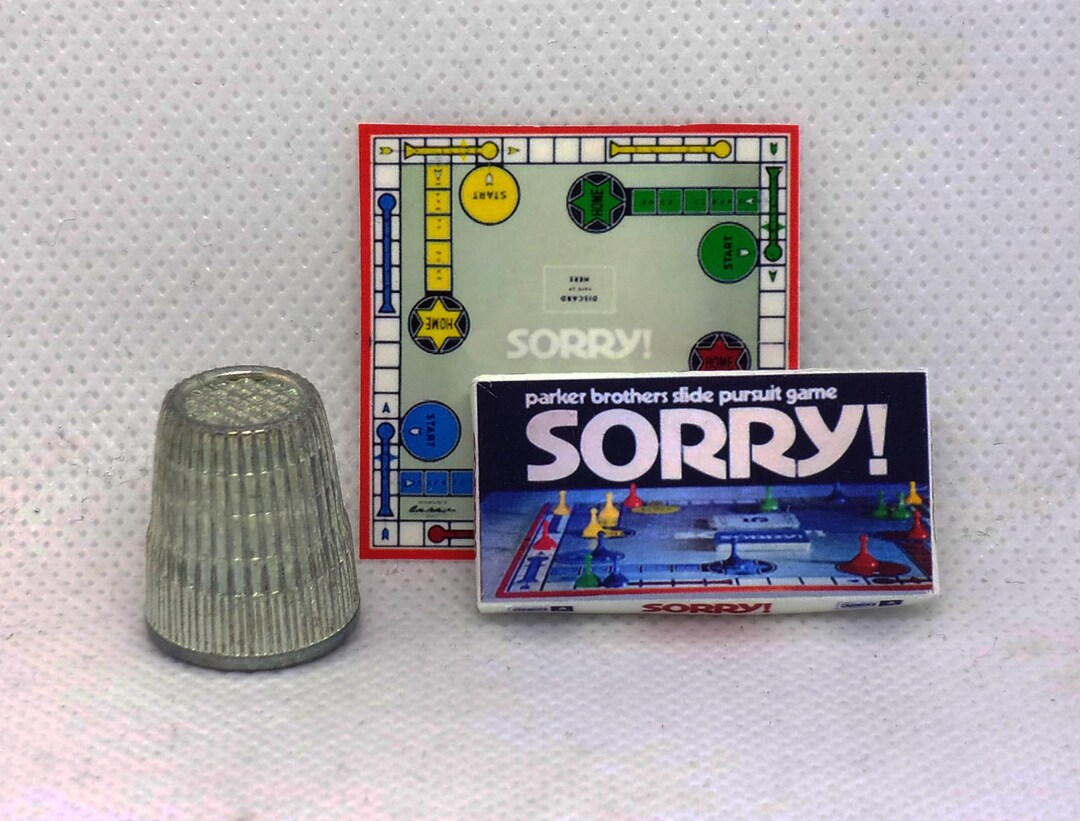 Sorry Game - Dollhouse Miniature - 1:12 Scale Dollhouse Accessory ...
