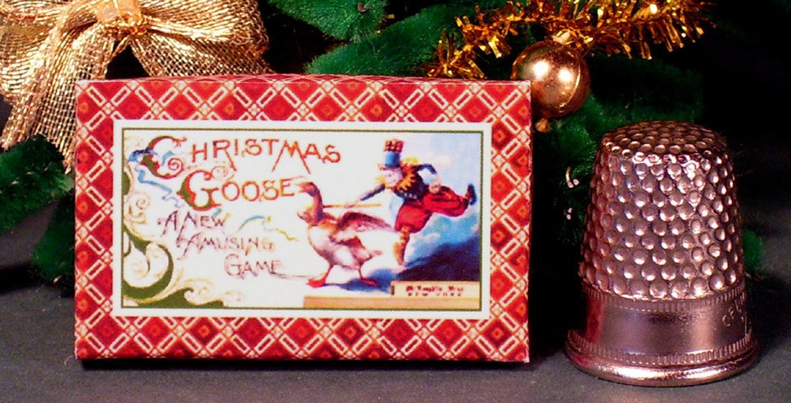 Christmas Goose Game - Dollhouse Miniature - 1:12 Scale - Dollhouse ...