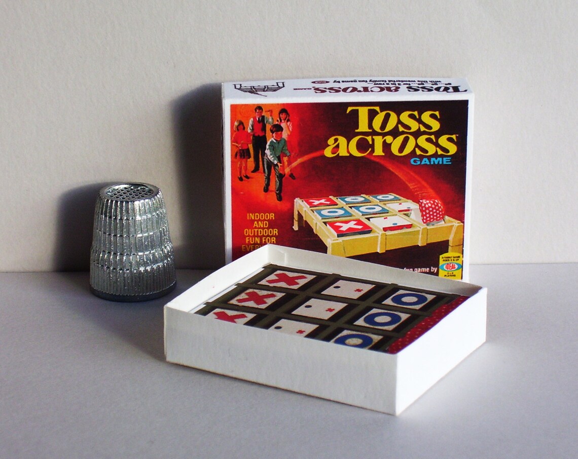 Toss Across Game Box - Doll House Miniature - 1:12 Scale - Dollhouse ...