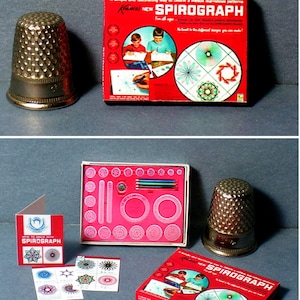 Spirograph Toy Box - Dollhouse Miniature - 1:12 Scale - Dollhouse ...