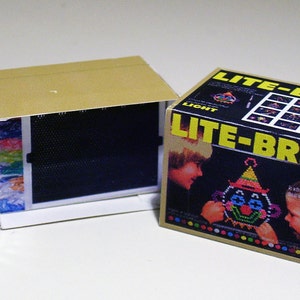 Lite Brite Toy Box - Dollhouse Miniature - 1:12 Scale - Dollhouse ...