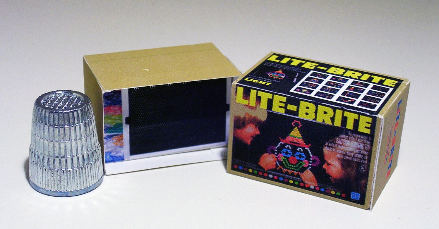 Lite Brite Toy Box Dollhouse Miniature 1:12 Scale | Etsy