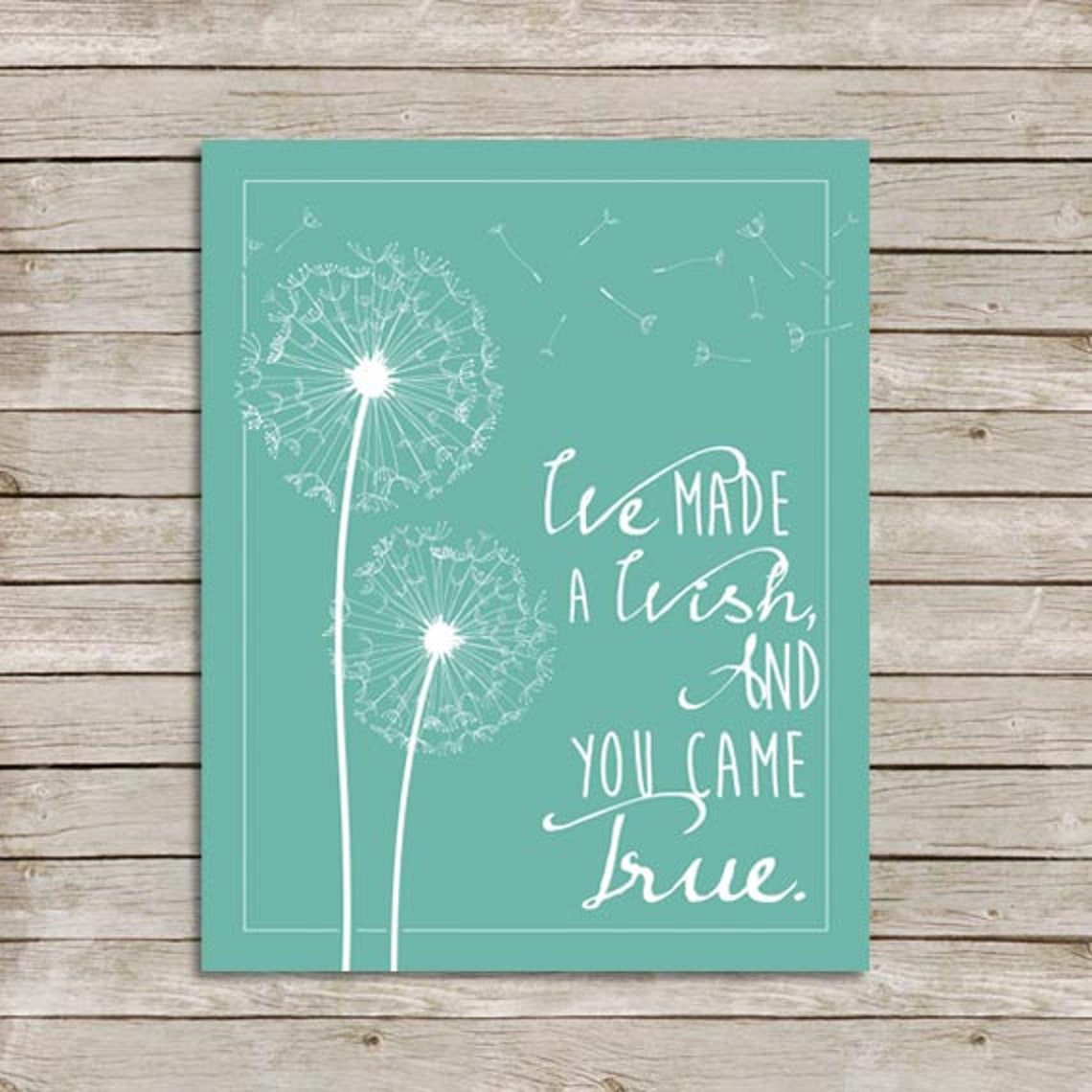 Dandelion Wishes Flower Dandelions Quote Nursery Baby - Etsy