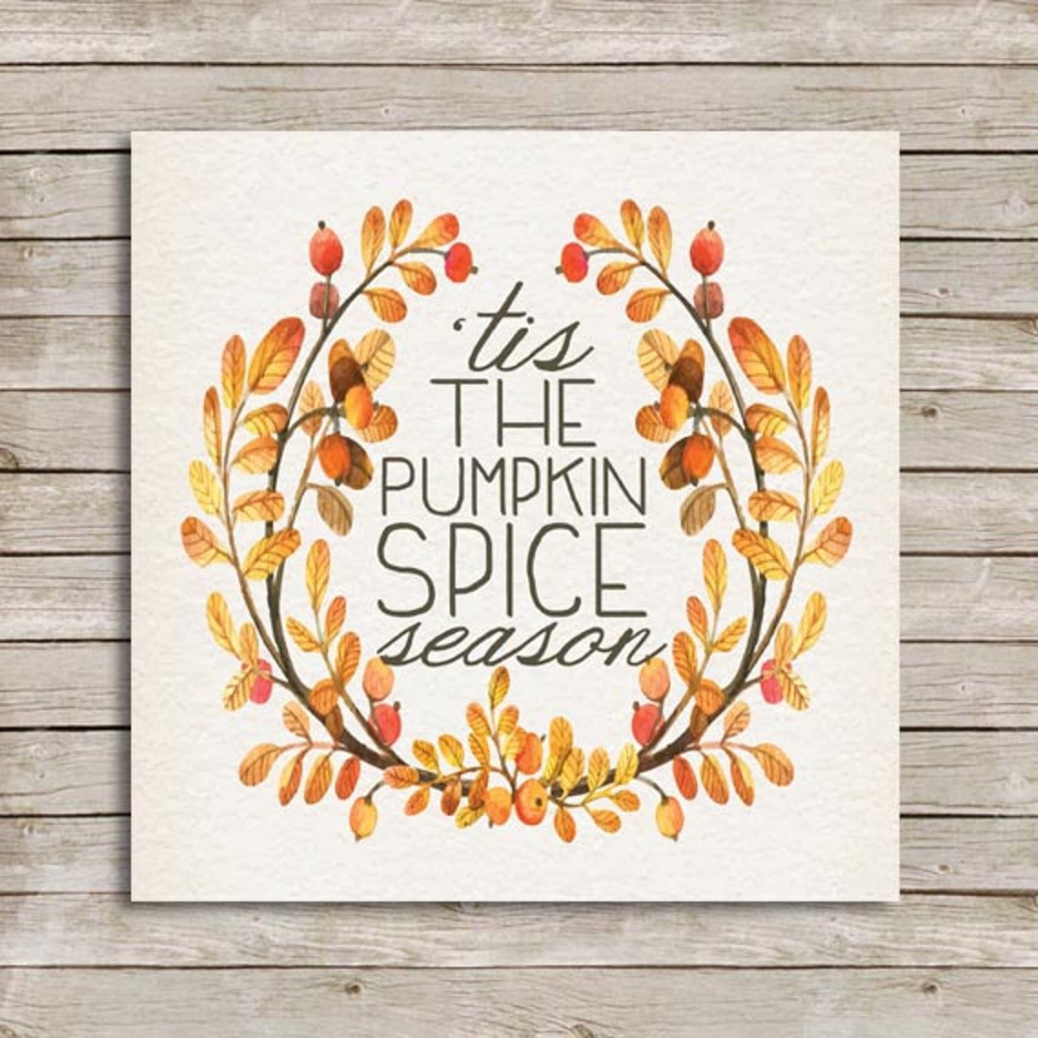 Pumpkin Spice Print, Fall Decor, Digital Download, Printable, Halloween ...