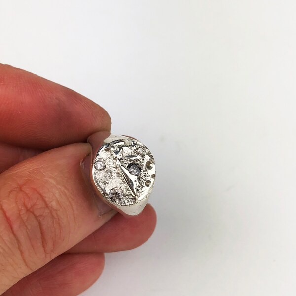 Cast Silver Ring - Etsy