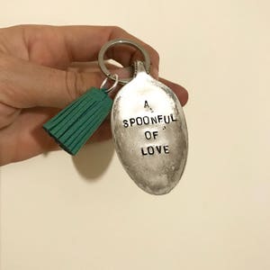 Customised Spoon Keyring, Personalised Key Ring, Tassel Key Chain ...