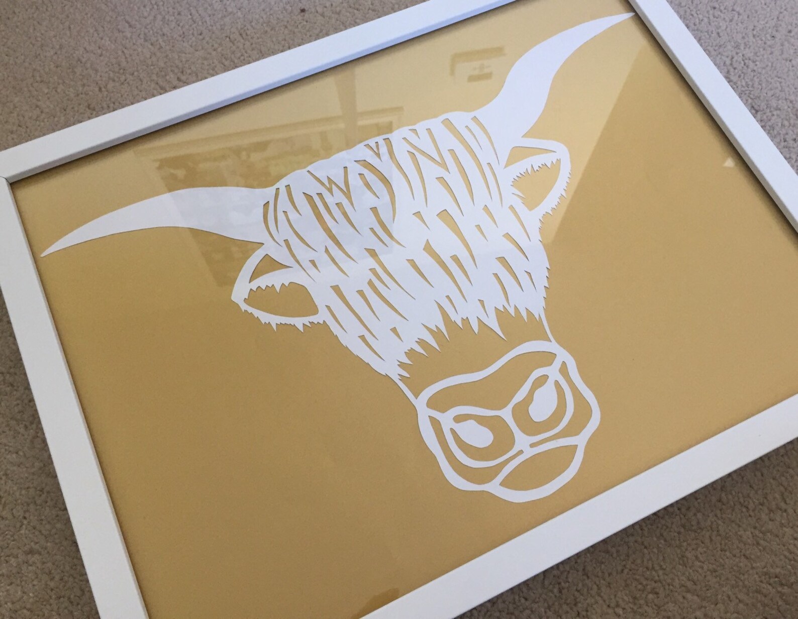 Paper Cutting Template Highland Cow Paper Cut Cow Template - Etsy UK
