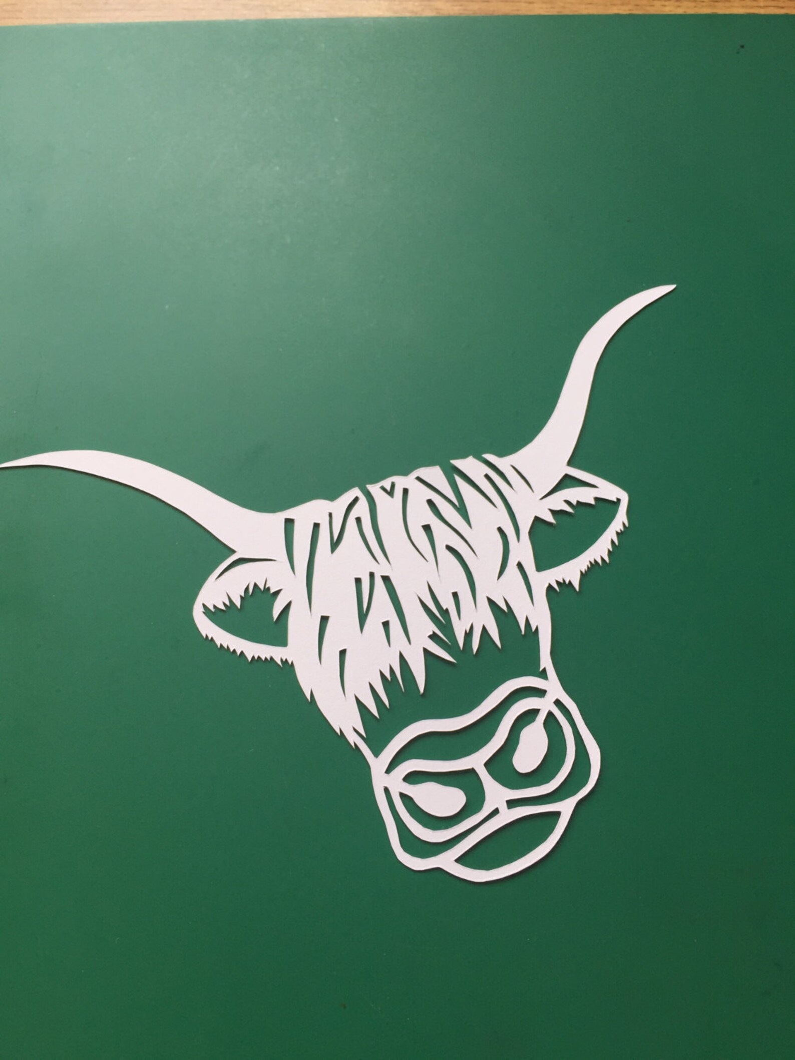 Paper Cutting Template Highland Cow Paper Cut Cow Template Etsy UK