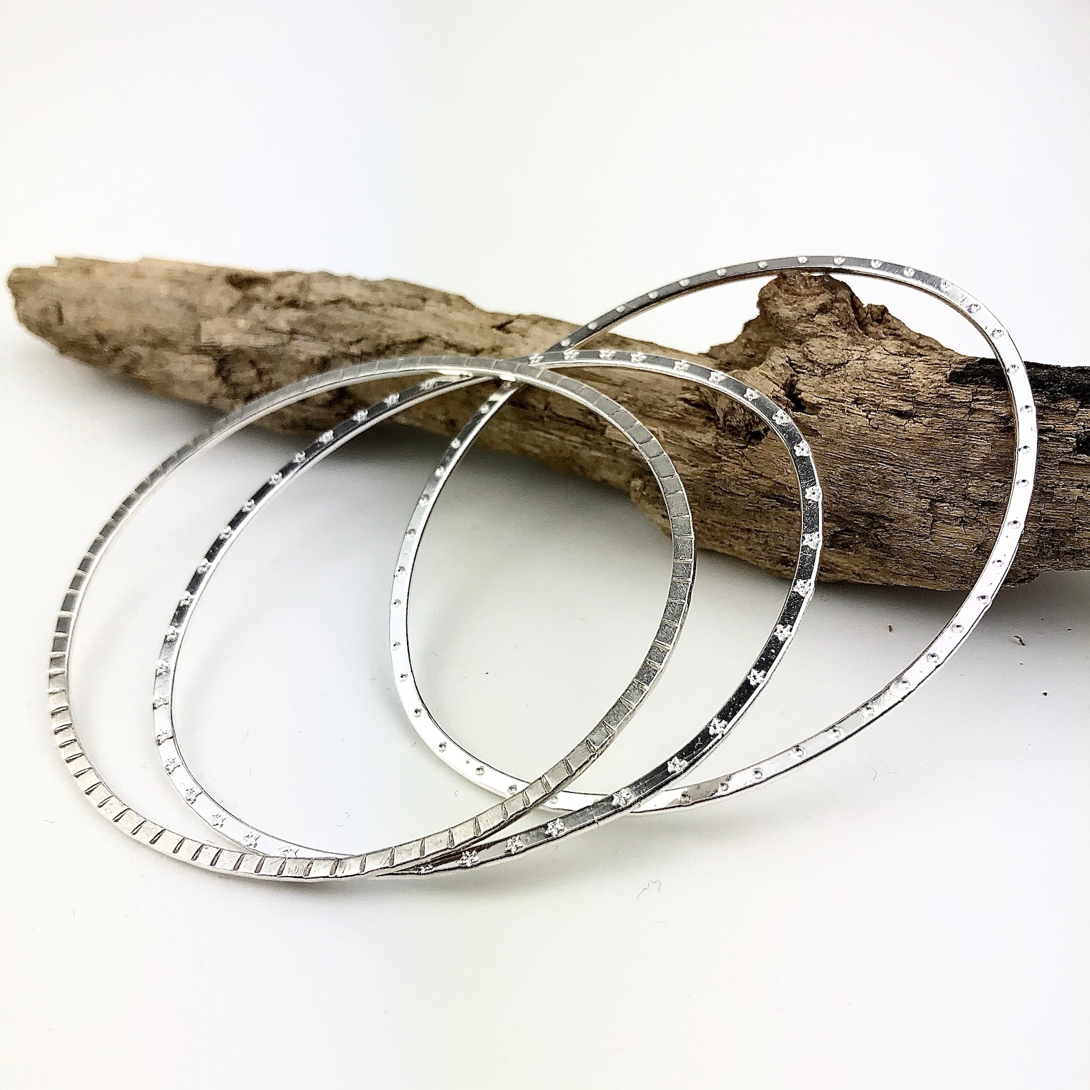 Silver Oval Bangle Sterling Silver Bracelet Patterned - Etsy