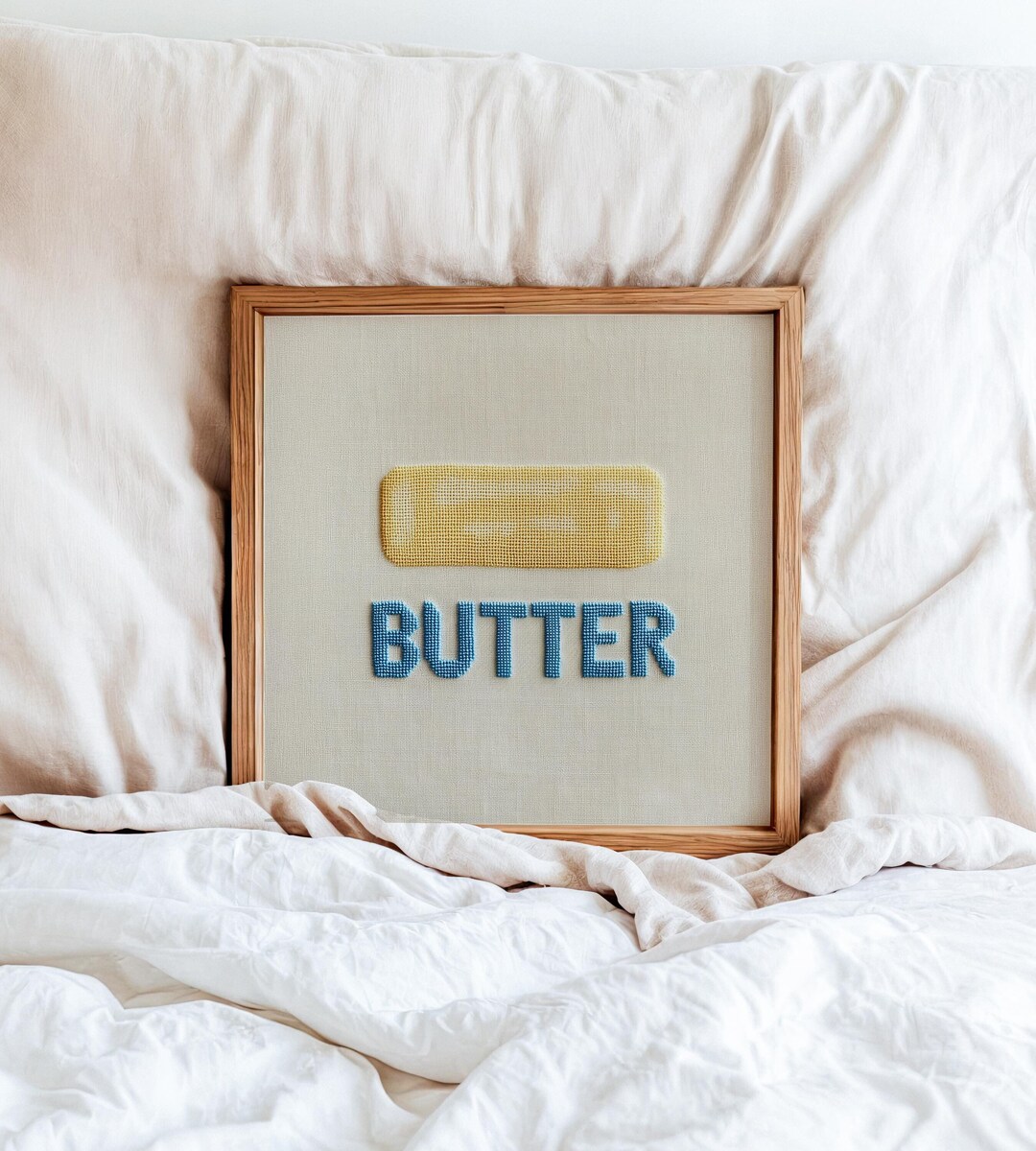 Cute Butter Art, Cross-stitch Butter Art Print, Southern Charm Wall Art ...