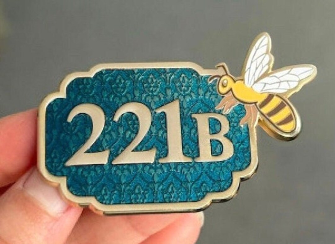 Sherlock Enamel Pin - "221b Badge" - Etsy
