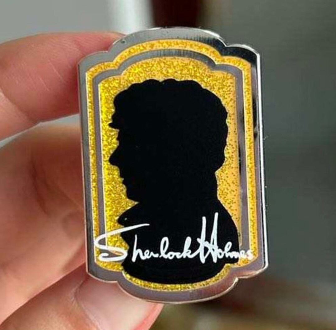 Sherlock Enamel Pin - "sherlock Silhouette" Glitter - Etsy