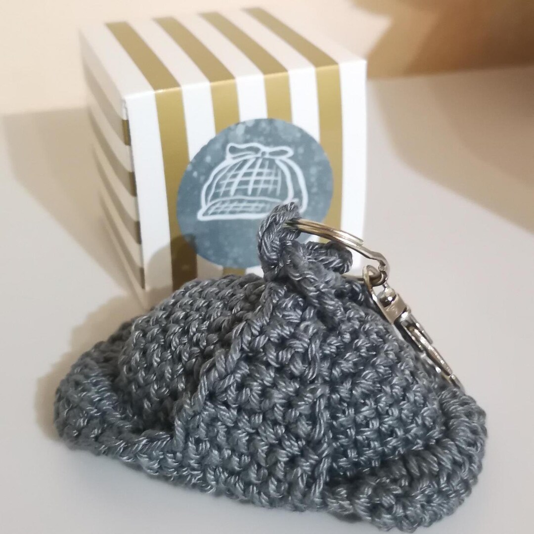 NEW Sherlock Deerstalker Crochet Keychain - Etsy