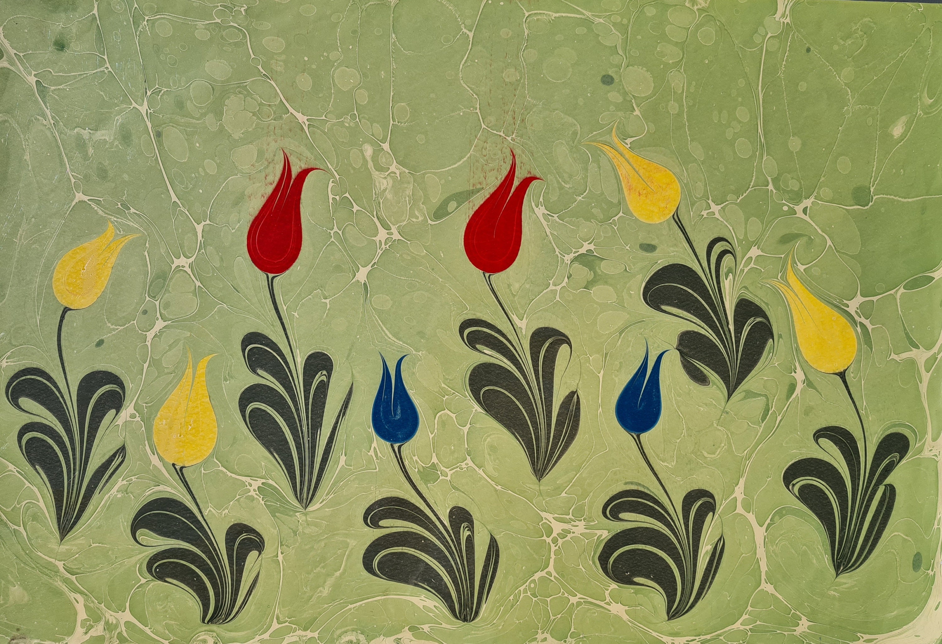 Turkish Marbling Flowers - Etsy