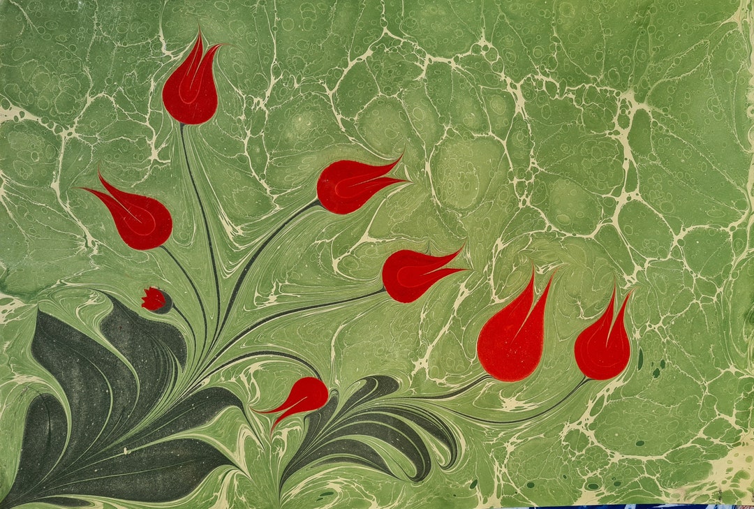 Turkish Marbling Flowers - Etsy