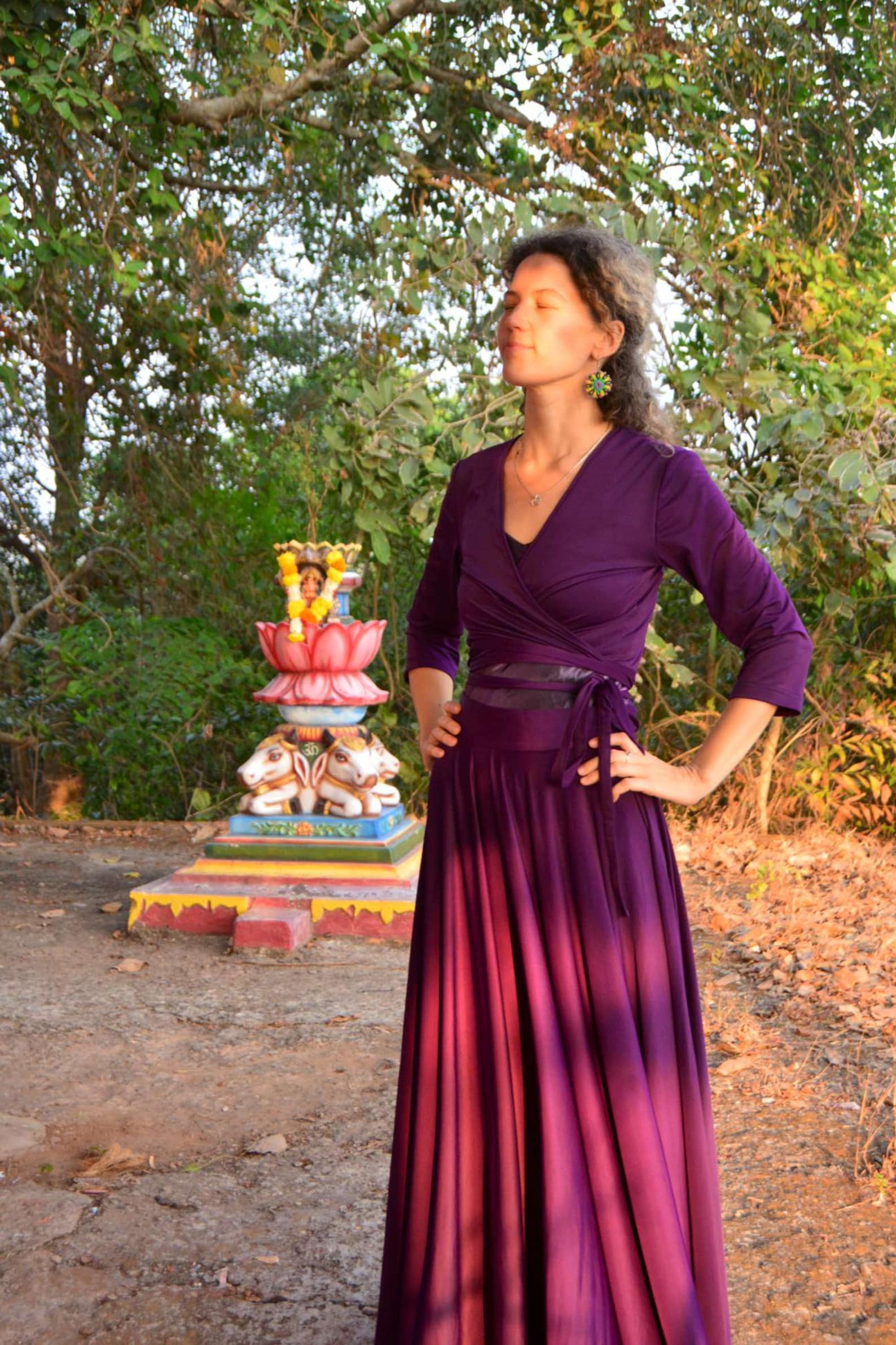 Whirling Skirt Violet With Jacket Violet Sufi Skirt Skirt - Etsy