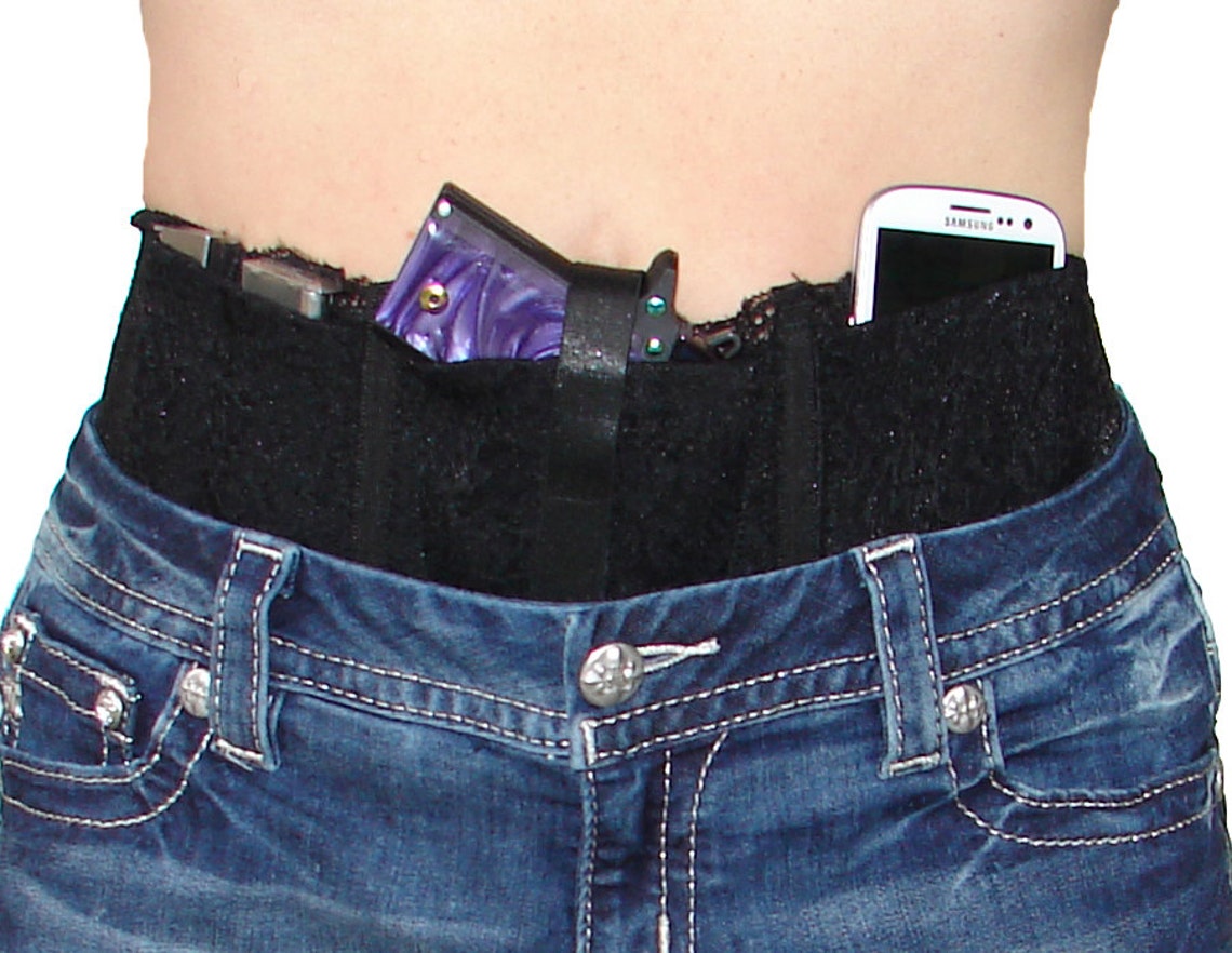 Hidden Heat Lace - Black Lace Waistband Conceal Carry Gun Holster for ...